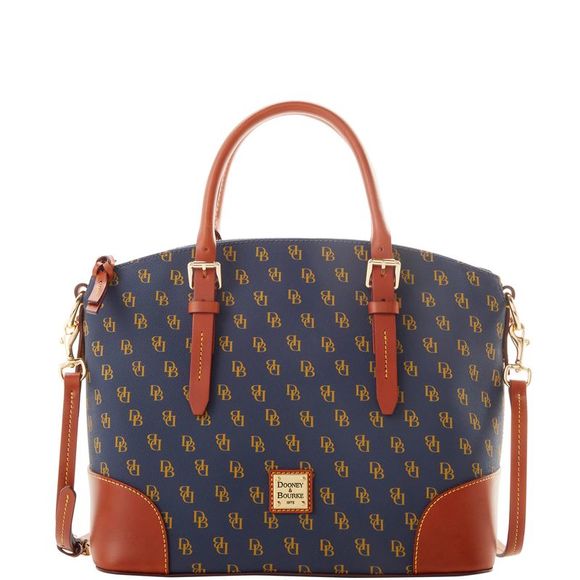 Dooney & Bourke | Bags | Dooney Bourke Gretta Domed Satchel Navy | Poshmark